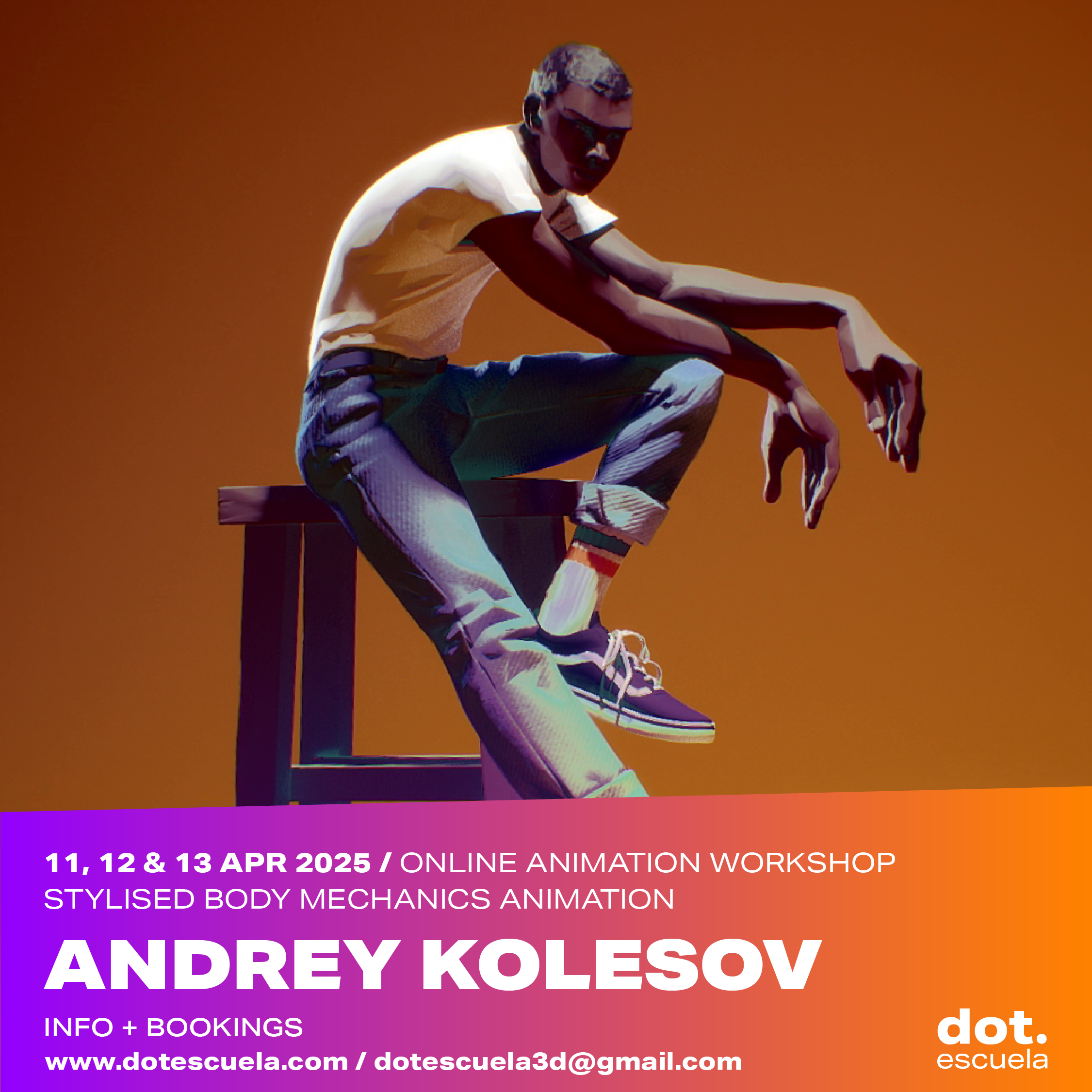 Dot Escuela | ONLINE ANIMATION || Stylised body mechanics animation ...